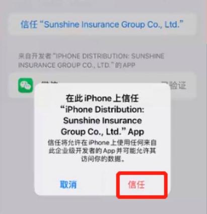 苹果手机怎么验证app 为信任图标