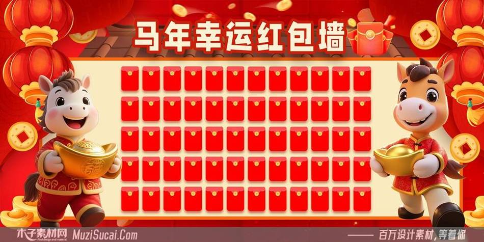 红包墙的布置图好看截图