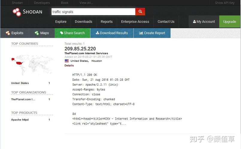 shodan搜索引擎截图