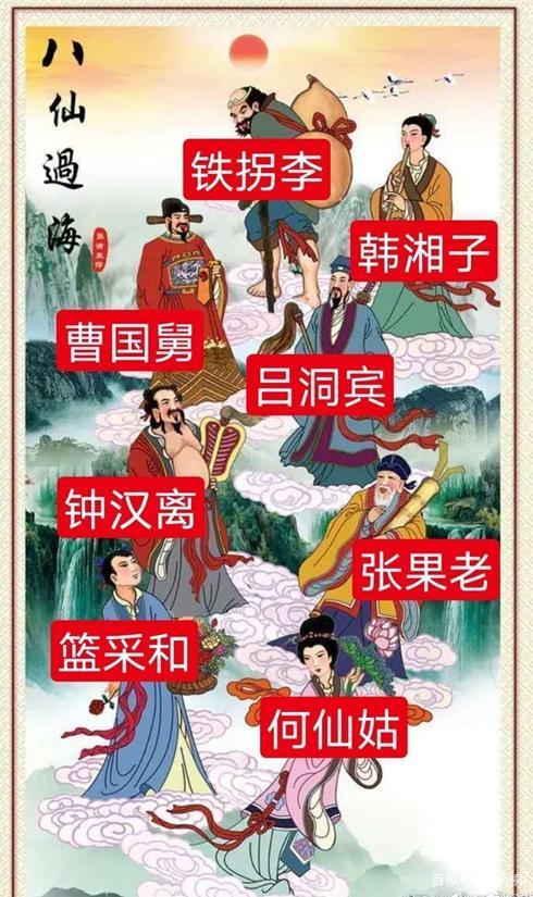 八仙名字记忆口诀图标