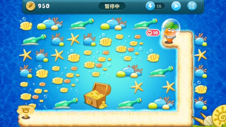 保卫萝卜1深海第11关攻略图解法