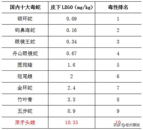 烙铁头蛇毒性排名图标