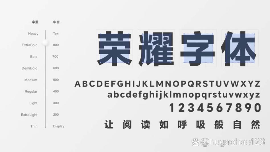 荣耀手机什么字体好看