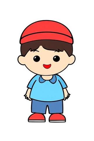 萌萌的小男孩卡通图片图标