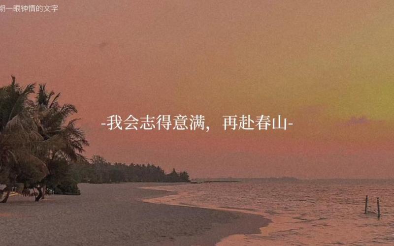 我会志得意满再赴春山啥意思截图