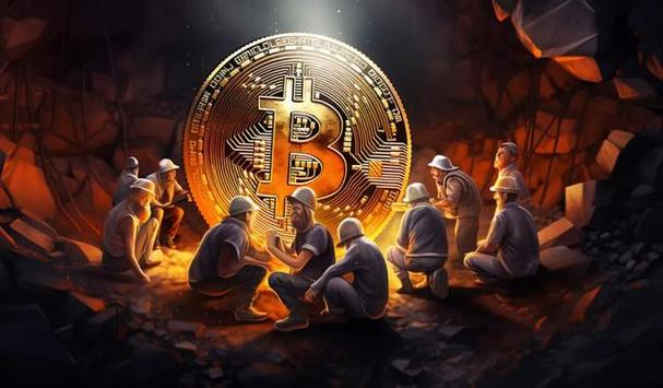 如何挖矿比特币图标