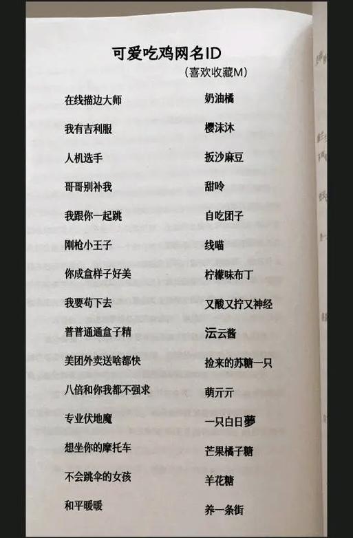 和平精英好听的id女截图