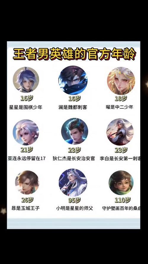 王者荣耀各年龄段分布图标
