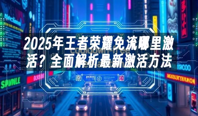 王者荣耀怎么激活免流量图标