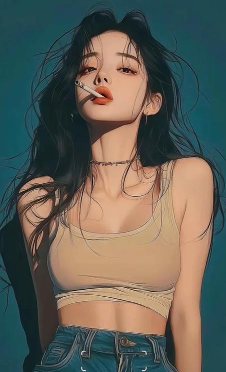又酷又飒的女生图片图标