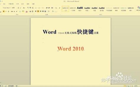 word无格式文本粘贴快捷键图标