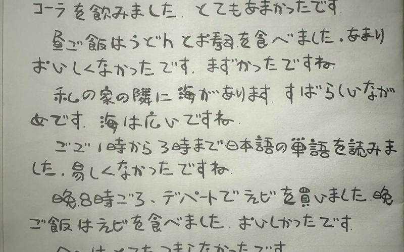 日语简短小日记