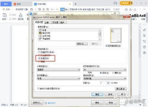 怎么选择黑白打印截图