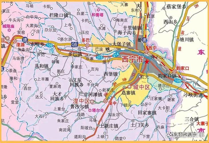 青海西宁市地图截图