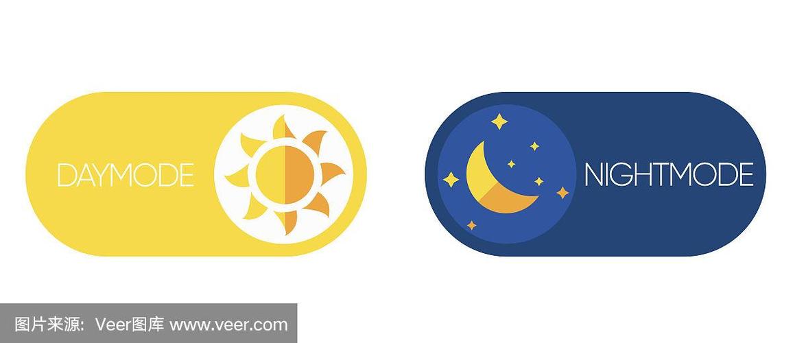 夜间模式和白天模式图标