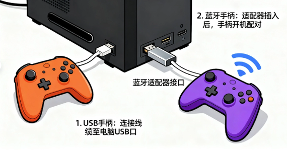 电脑游戏手柄怎么连接电脑图标
