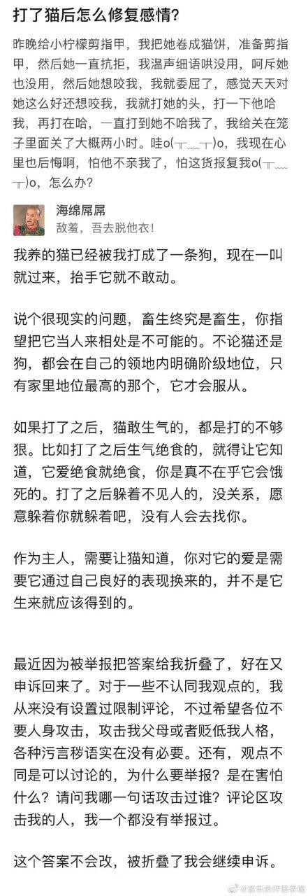 打了小猫后感情可以修复吗