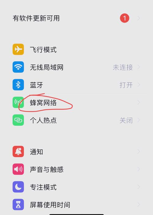 苹果双卡怎么禁用一个卡的流量图标