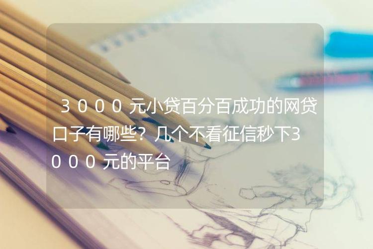 秒到3000贷款口子