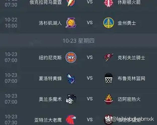 CCTV5转播NBA时间表截图