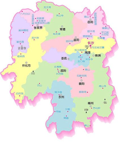 湖南地图旅游地图图标