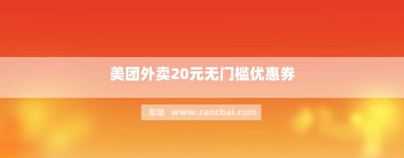 美团外卖20元无门槛优惠券图标