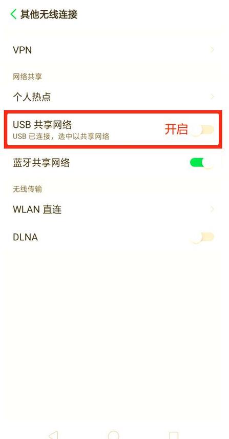 数据线共享网络给电脑图标