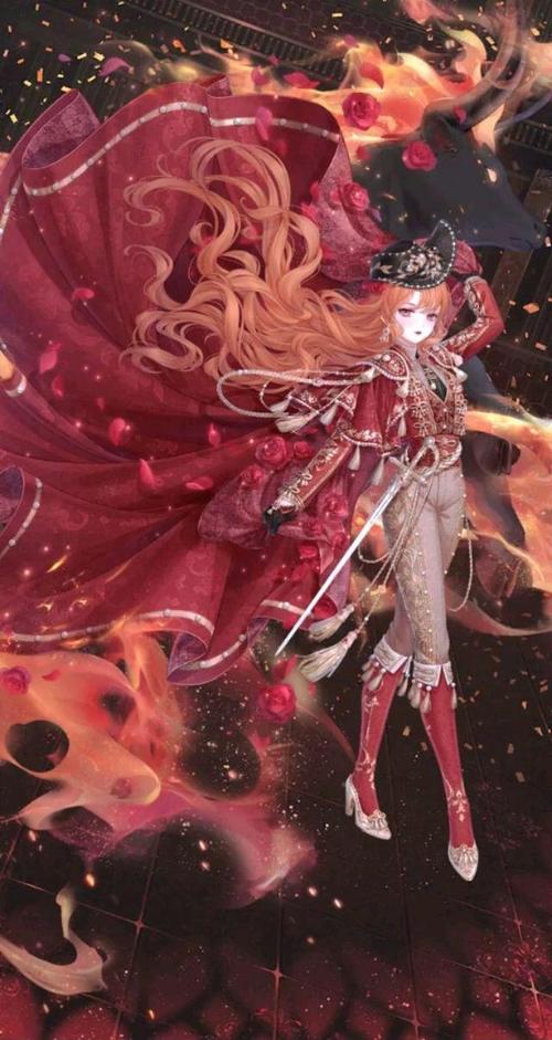 魔法少女红色袍子图标