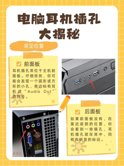 耳机在电脑上怎么插图标