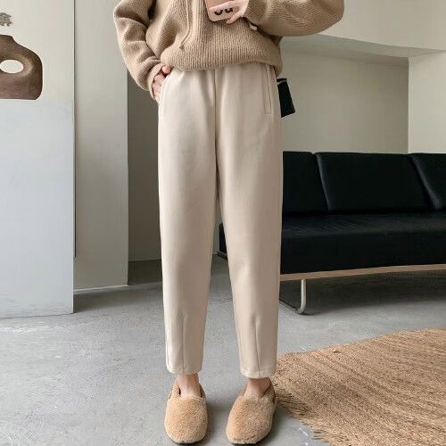 白色的奶奶裤冬天怎么搭配图截图