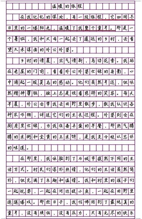 最温暖的时光作文800字图标