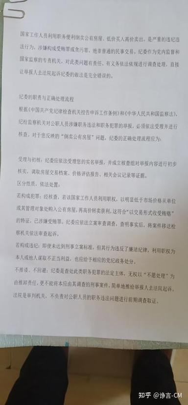 个人向纪检委申诉材料截图