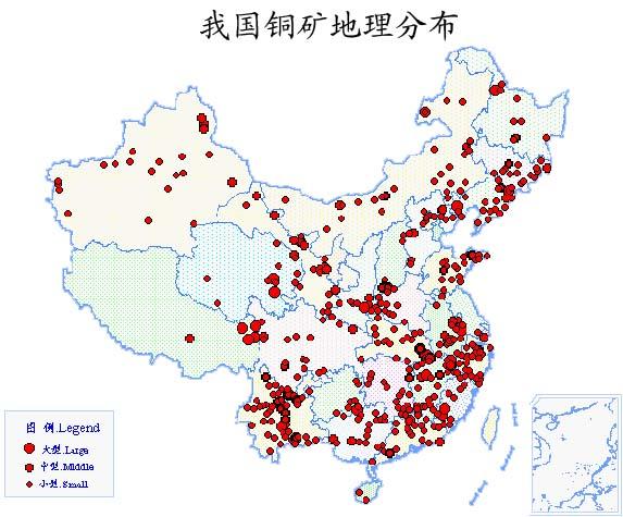 东北铜矿分布图标
