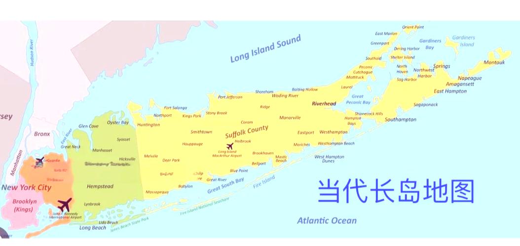 纽约长滩和纽约长岛图标
