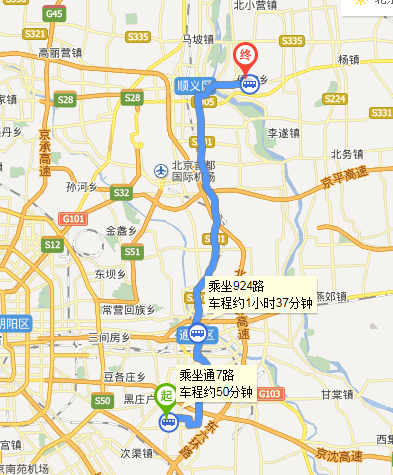 顺义区燕郊怎么坐公交车图标
