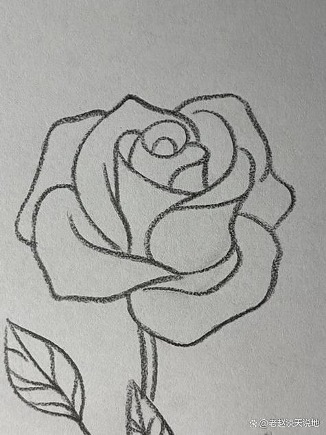 飘落的玫瑰花瓣简笔画图标