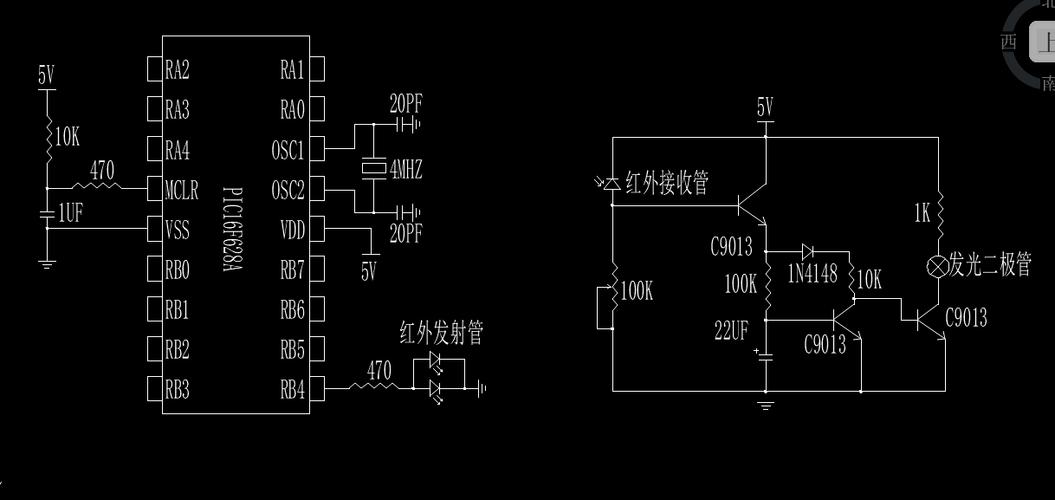 遥控红外线发射头电路图标