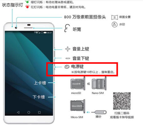 华为电源键在哪里手机的什么位置截图