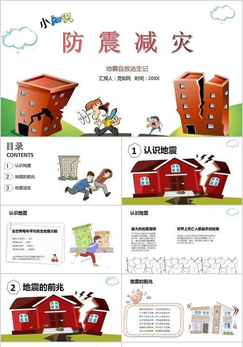 防震减灾安全知识图标
