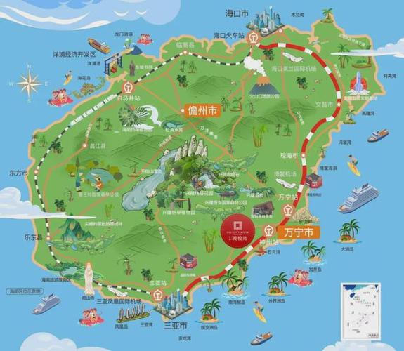 海南省三亚地图图标