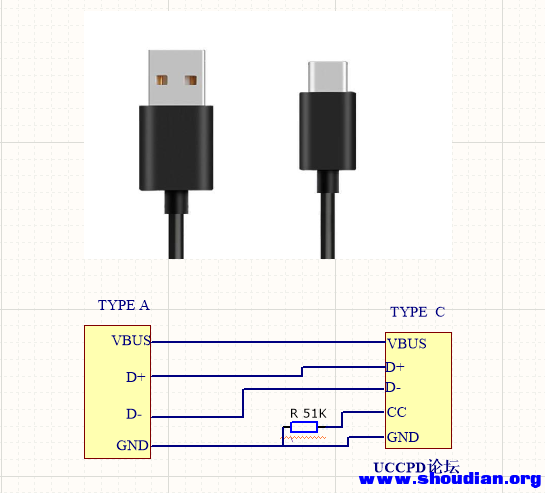 microusb改typec接线图