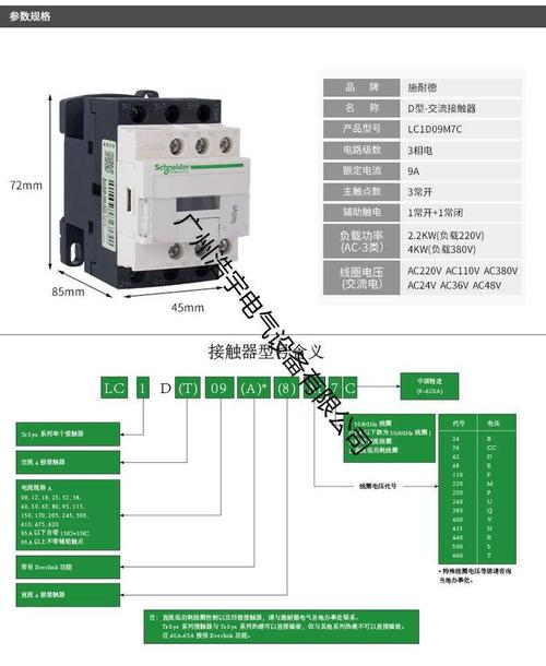 施耐德接触器线圈电压怎么看