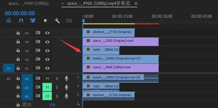 pr怎么剪辑多机位