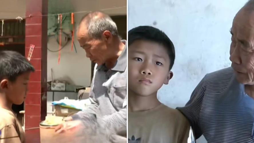 孙子怕爷爷去世偷偷带肉回家图标