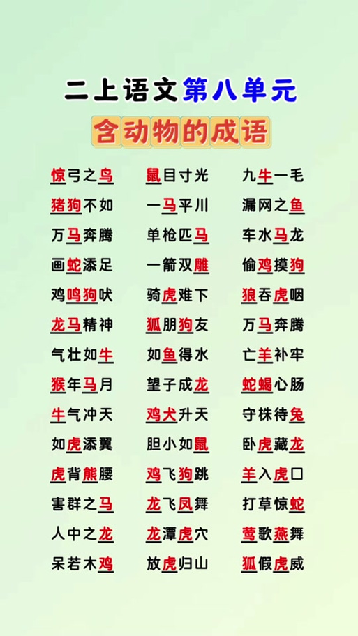 动物成语800个缩略图