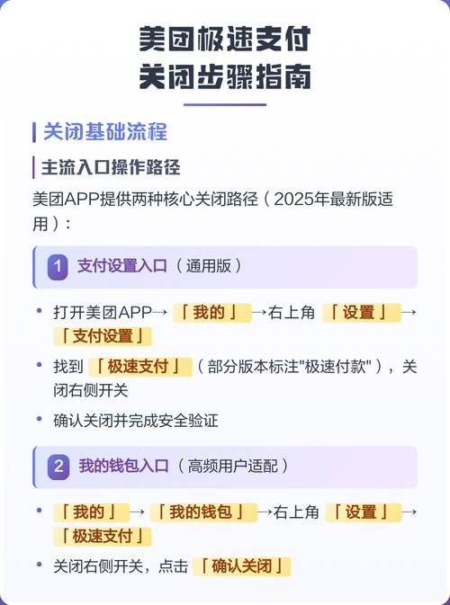 如何取消美团极速支付功能图标
