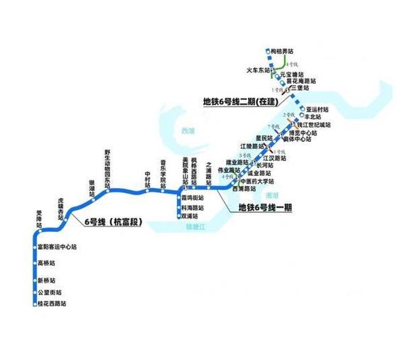杭州6号地铁站路线图标