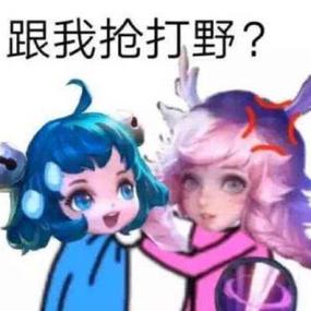 瑶牵着打野的表情包截图