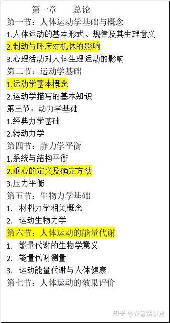 人体运动学期末考试重点图标
