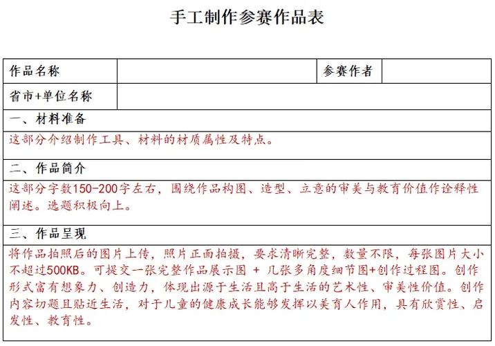 视频参赛作品要求截图